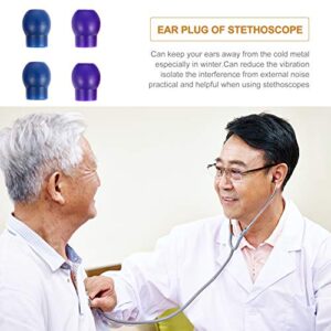 Replacement Ear Tips, 10 Pairs Stethoscope Earplugs Soft-Sealing Earbuds Stethoscope Ear Pieces Replacement Earplugs Accessories Replacement Ear Tips for Stethoscopes, Random Color