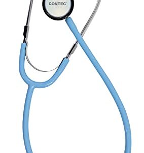 CONTEC Single Head Stethoscope for Adult Child Nurse with Light Weight Home use Light Blue Color