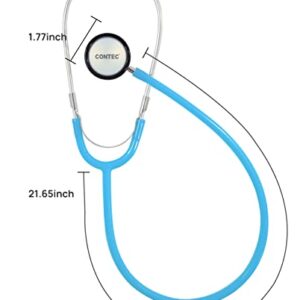 CONTEC Single Head Stethoscope for Adult Child Nurse with Light Weight Home use Light Blue Color