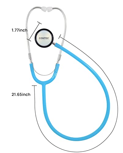 CONTEC Single Head Stethoscope for Adult Child Nurse with Light Weight Home use Light Blue Color