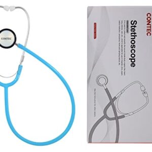 CONTEC Single Head Stethoscope for Adult Child Nurse with Light Weight Home use Light Blue Color