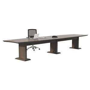 Safco 16' Boat Shaped Laminate Conference Table Textured Driftwood