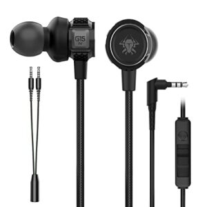 innens wired earbuds in ear headphone with mic and volume control for gaming, 3.5mm noise cancelling stereo bass gaming earbuds for iphone, smartphone,switch, ps4, xbox one, ipad, pc