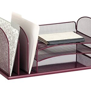 Safco Onyx Desk Organizer in Wine