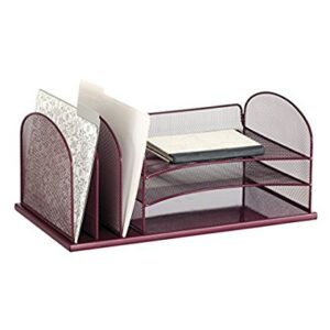 Safco Onyx Desk Organizer in Wine