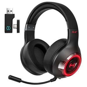 edifier g4s wireless noise cancelling gaming headset 15ms ultra-low latency headphones with microphone 5.3 bluetooth gaming headset 46 hour battery life gaming headset for pc playstation switch phone