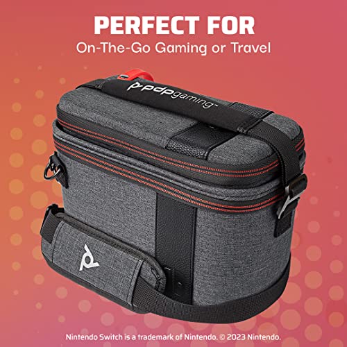 PDP Gaming Pull-N-Go Travel Case | Elite Edition | 2-in-1 with Removable Compartments: Grey - Nintendo Switch