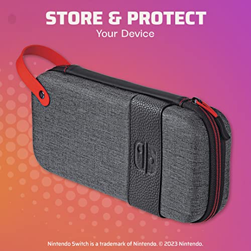 PDP Gaming Pull-N-Go Travel Case | Elite Edition | 2-in-1 with Removable Compartments: Grey - Nintendo Switch