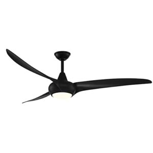 MINKA-AIRE F848-CL Light Wave 65" Ceiling Fan with LED Light and Remote Control in Coal Finish