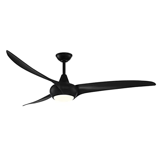 MINKA-AIRE F848-CL Light Wave 65" Ceiling Fan with LED Light and Remote Control in Coal Finish