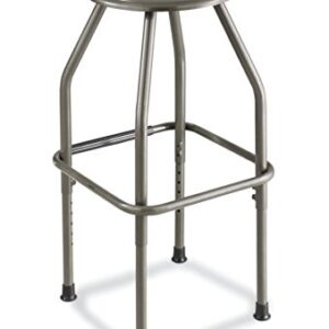 Safco 6666 Diesel Series Industrial Stool Stationary Padded Seat Steel Frame Pewter (Saf6666)