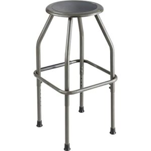 Safco 6666 Diesel Series Industrial Stool Stationary Padded Seat Steel Frame Pewter (Saf6666)