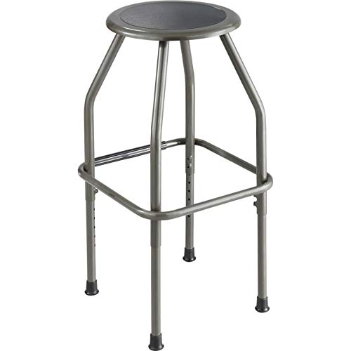 Safco 6666 Diesel Series Industrial Stool Stationary Padded Seat Steel Frame Pewter (Saf6666)