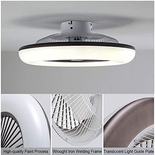 Cordless Wall Sconce 22" LED Ceiling Fan with Lights Dimmable with Remote Control, 3 Speed, Modern Ceiling Fan Light Dining Room Bedroom Living Lamps Invisible Ceiling Lamp Fan Lighting [Energy Class