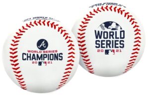 rawlings | official 2021 world series champions | atlanta braves | commemorative baseball | classic white