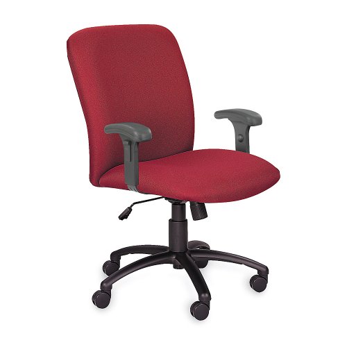 Safco Big And Tall Chair - High-Back - 19-1/2 -23-1/2" Seat Height - Black