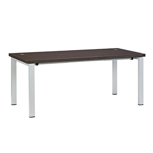 Safco Aberdeen Table Desk with Straight Top in Mocha Finish ABTDS72LDC