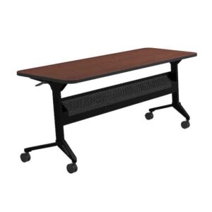 safco products flip-n-go training table, regal mahogany