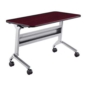 safco products flip-n-go training table, regal mahogany