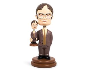 surreal entertainment the office double dwight resin bobblehead | collectible action figure statue, desk toy accessories | novelty gifts for home office decor | 5 inches tall