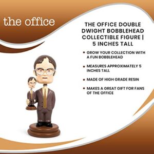 Surreal Entertainment The Office Double Dwight Resin Bobblehead | Collectible Action Figure Statue, Desk Toy Accessories | Novelty Gifts for Home Office Decor | 5 Inches Tall