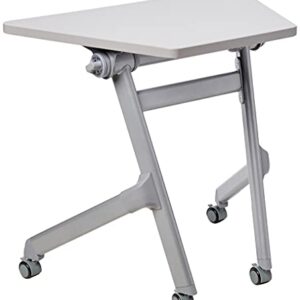 Safco Products Learn Nesting Trapezoid Desk, Small Corner Desk for Classrooms & Custom Classroom Layouts (Pebble Gray)