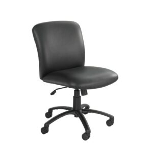 safco 3491bv uber series big & tall swivel/tilt mid back chair vinyl black