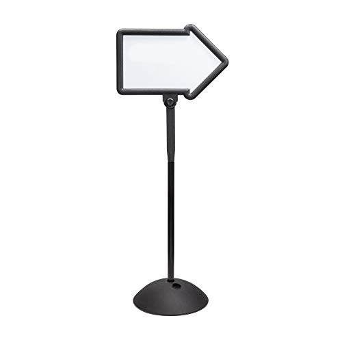 Safco Products Write Way Rectangle Message Sign 4117BL, Black & Write Way Directional Arrow Sign 4173BL, Black, Magnetic Dual-Sided Dry Erase Board, Indoor and Outdoor Use