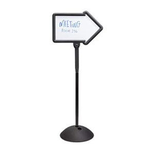 Safco Products Write Way Rectangle Message Sign 4117BL, Black & Write Way Directional Arrow Sign 4173BL, Black, Magnetic Dual-Sided Dry Erase Board, Indoor and Outdoor Use