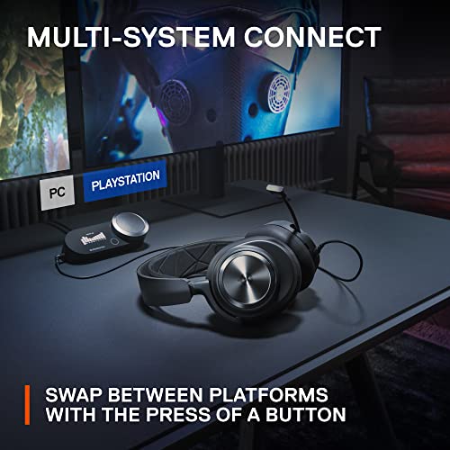 SteelSeries Arctis Nova ProMulti-System Gaming Headset - Premium Hi-Fi Drivers - Hi-Res Audio - 360° Spatial Audio - GameDAC Gen 2 - ESS Sabre Quad-DAC - Stealth Retractable Mic - PC, PS5, PS4, Switch