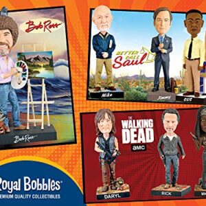 Royal Bobbles Bob Ross Bobblehead, Premium Polyresin Lifelike Figure, Unique Serial Number, Exquisite Detail