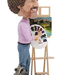 Royal Bobbles Bob Ross Bobblehead, Premium Polyresin Lifelike Figure, Unique Serial Number, Exquisite Detail