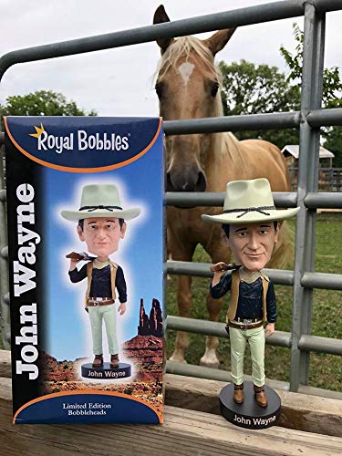 Royal Bobbles John Wayne Cowboy Bobblehead, Premium Polyresin Lifelike Figure, Unique Serial Number, Exquisite Detail