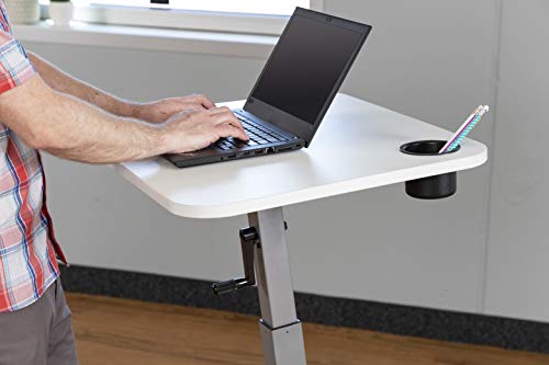 Safco Products 1964WH Focal Brio Adjustable-Height Standing Desk, White