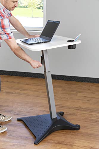 Safco Products 1964WH Focal Brio Adjustable-Height Standing Desk, White