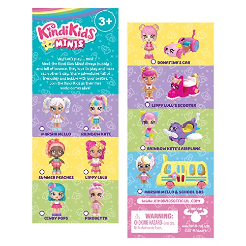 Kindi Kids Minis - Rainbow Besties - 3 Pack Collectible Posable Bobble Head Figure