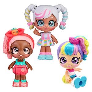 Kindi Kids Minis - Rainbow Besties - 3 Pack Collectible Posable Bobble Head Figure