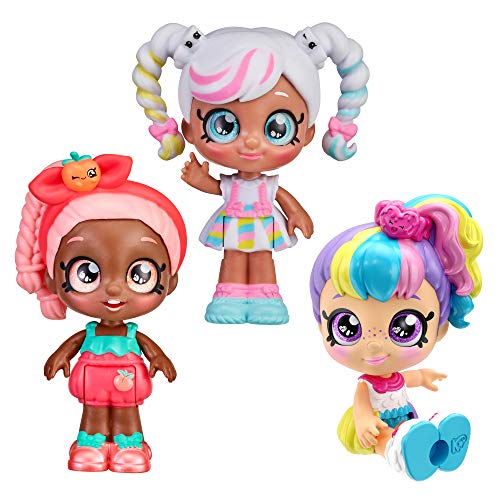 Kindi Kids Minis - Rainbow Besties - 3 Pack Collectible Posable Bobble Head Figure