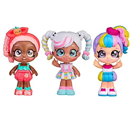 Kindi Kids Minis - Rainbow Besties - 3 Pack Collectible Posable Bobble Head Figure