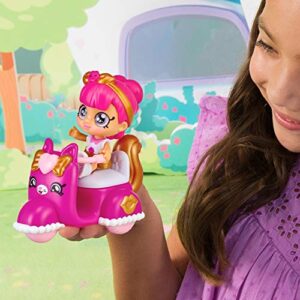 Kindi Kids Minis - Lippy Lulu's Scooter - Collectible Vehicle and Posable Bobble Head Figurine 2pc