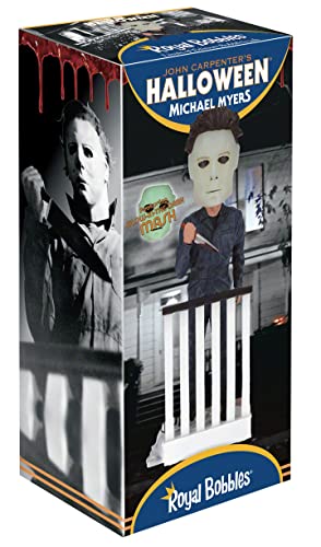 Royal Bobbles Michael Myers Glow in The Dark Bobblehead, John Carpenter’s 1978’s Halloween, Premium Polyresin Lifelike Figure, Unique Serial Number, Exquisite Detail