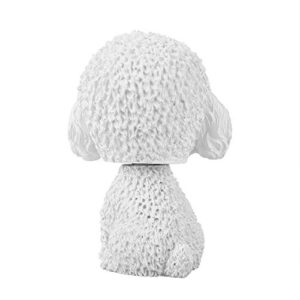 Yosoo Health Gear Shaking Head Dog Decor, Bobble Head Dog, Car Interior Dog Decor, Simulation Shaking Head Dog Decor Bobble Head Toy Car Interior Dashboard Ornament(Teddy (White))