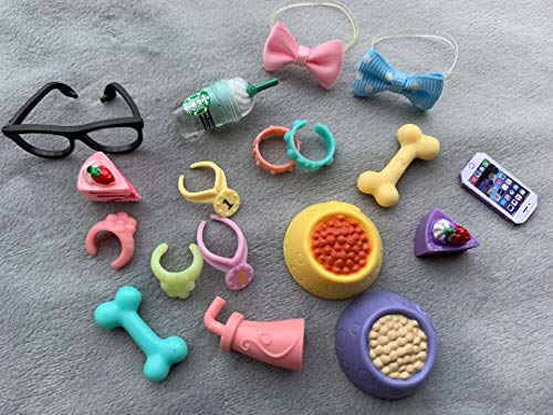 lps Great Dane Dog Random Pack, Random 3pcs lps Great Dane Dog, Bobble Head Magnet Foot Clear Peg lps Dog with lps Accessories Lot 7pcs Kids Gift