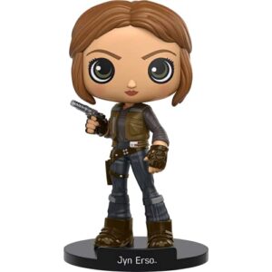 Jyn Erso: Wobblers Bobble Head Figure Bundle with 1 Official S.W. Theme Compatible Trading Card (11382)