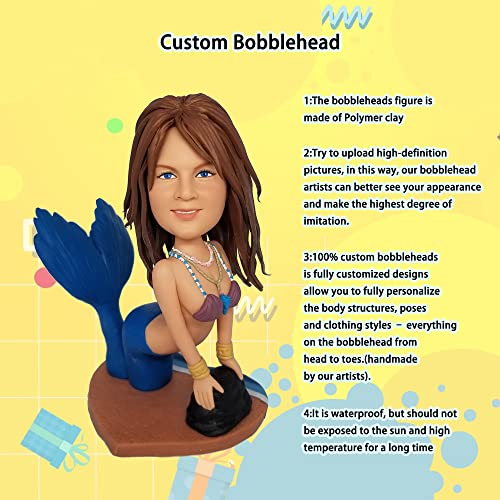 Mydedor Custom Bobbleheads Figurine Customized Doll Birthday Gifts for Family, Bobble Head Figures Handmade Personalized Gift for Bestfriend Wedding Anniversary with Photos 6"