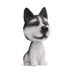 pulunto resin bobbing head dog car ornaments, mini bobblehead puppy figures dashboard crafts gift decor for car vehicle desk tabletop office