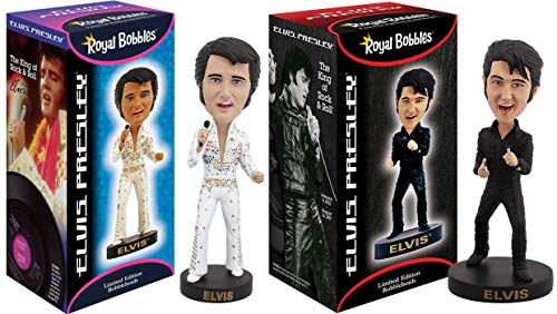 Royal Bobbles Elvis Presley, Aloha from Hawaii Bobblehead & '68 Comeback Special Bobblehead Bundle Pack