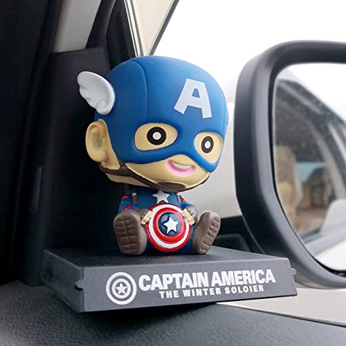 Cute Cartoon Toys Car Decorations Cartoon Hero Phone Holder Bobblehead Doll Car Interior Accessories Dashboard Phone Holder, Cute Hero Bobble Head for Car Dashboard Toys Big Hero