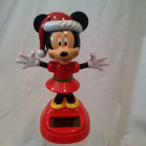 minnie mouse christmas minnie solar character, dancer bobble head