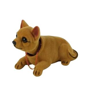 wjccbjqxw car ornaments nodding dog auto dashboard shaking head dog car styling bobblehead dog toy rocking head dog car accessories (color : chihuahua)